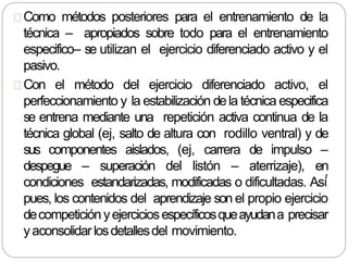 Ejercicios, metodos y metodologia en el atletismo | PPTX