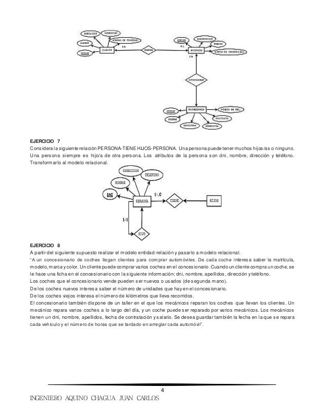 Ejercicios Con Diagramas Modelo Entidad Relacion