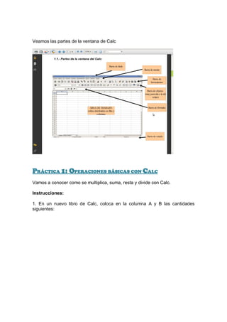 Ejercicios openoffice calc | PDF