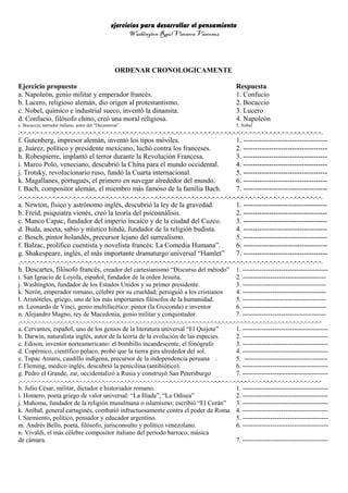 Ejercicios para desarrollar el pensamiento washington viscarra | DOC