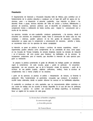 Ejercicios para desarrollo competencias lectura textos | DOCX
