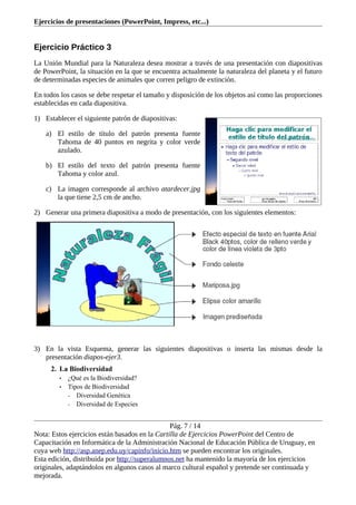 Ejercicios powerpoint | PDF