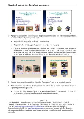 Ejercicios powerpoint | PDF