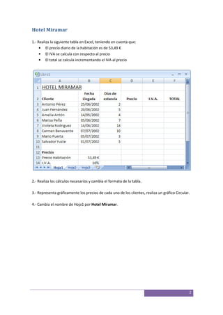 Ejercicios practicos excel | PDF