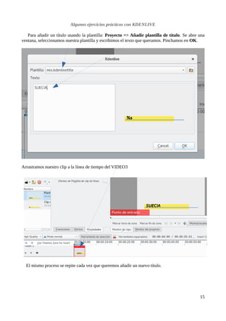 Ejercicios practicos con Kdenlive 2018 | PDF