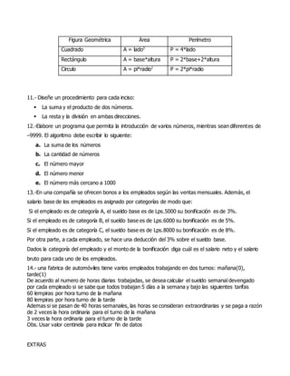 Ejercicios programacion 2019 | DOCX