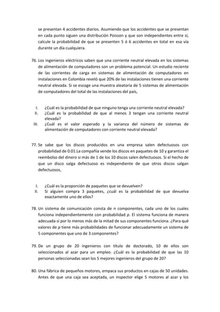 Ejercicios+propuestos+ +teoría+de+probabilidades+2014- | PDF