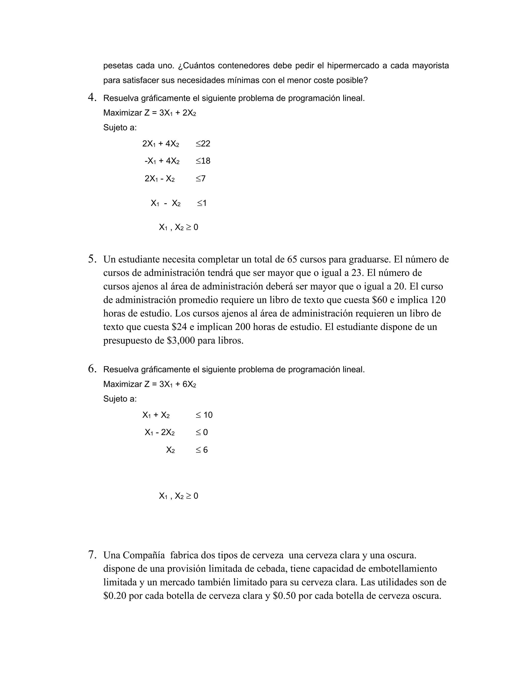 Ejercicios Propuestos Metodo Grafico Pdf Descarga Gratuita