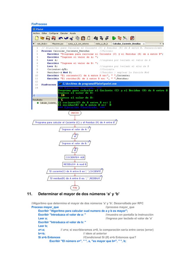Ejercicios pseudocodigo pse_int_rpc