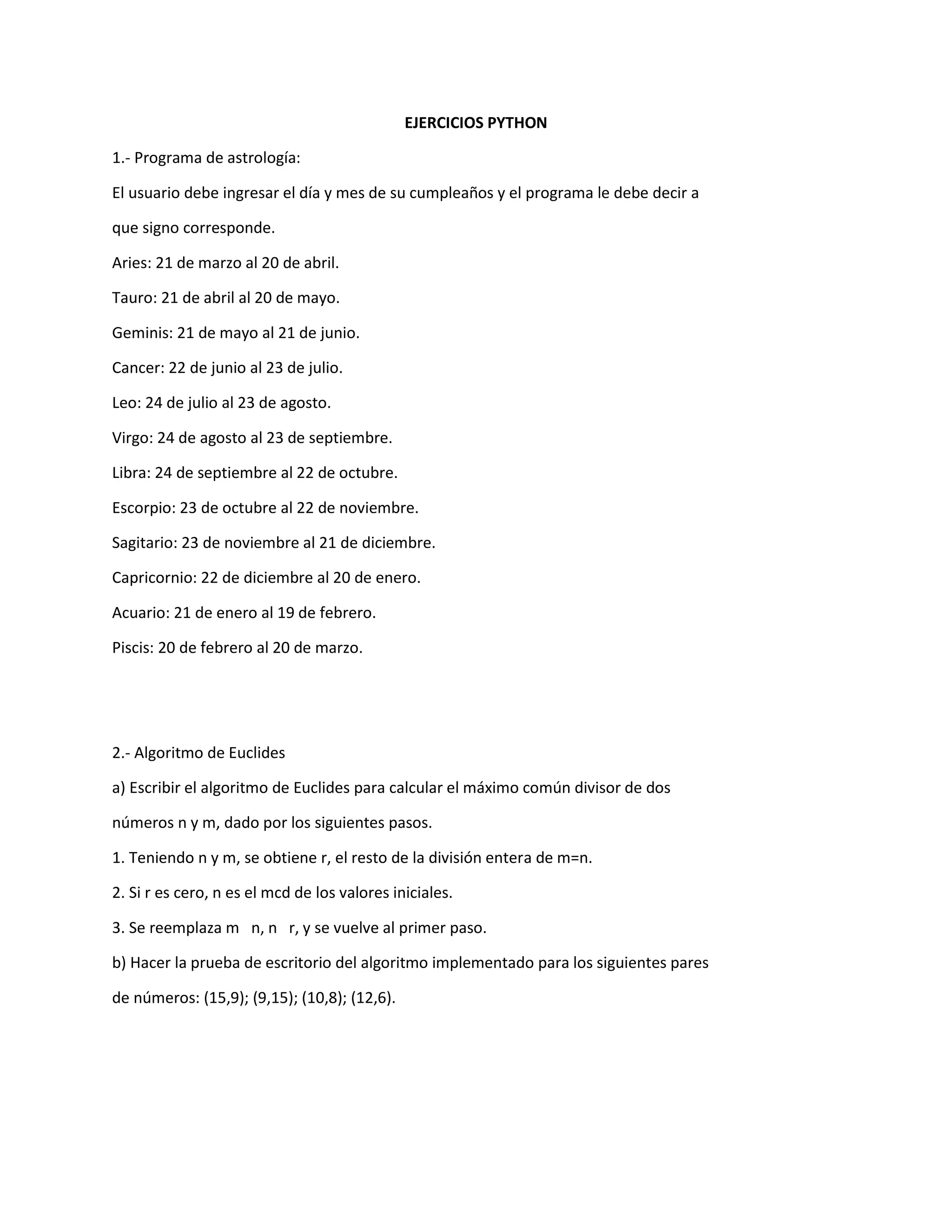 Ejercicios Python Pdf 