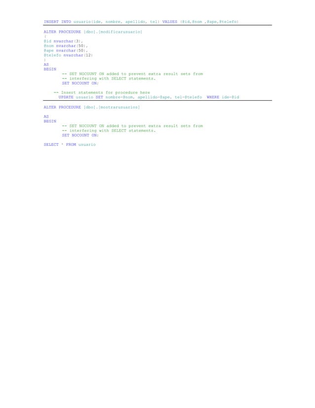 Ejercicio sql server vs visual .net