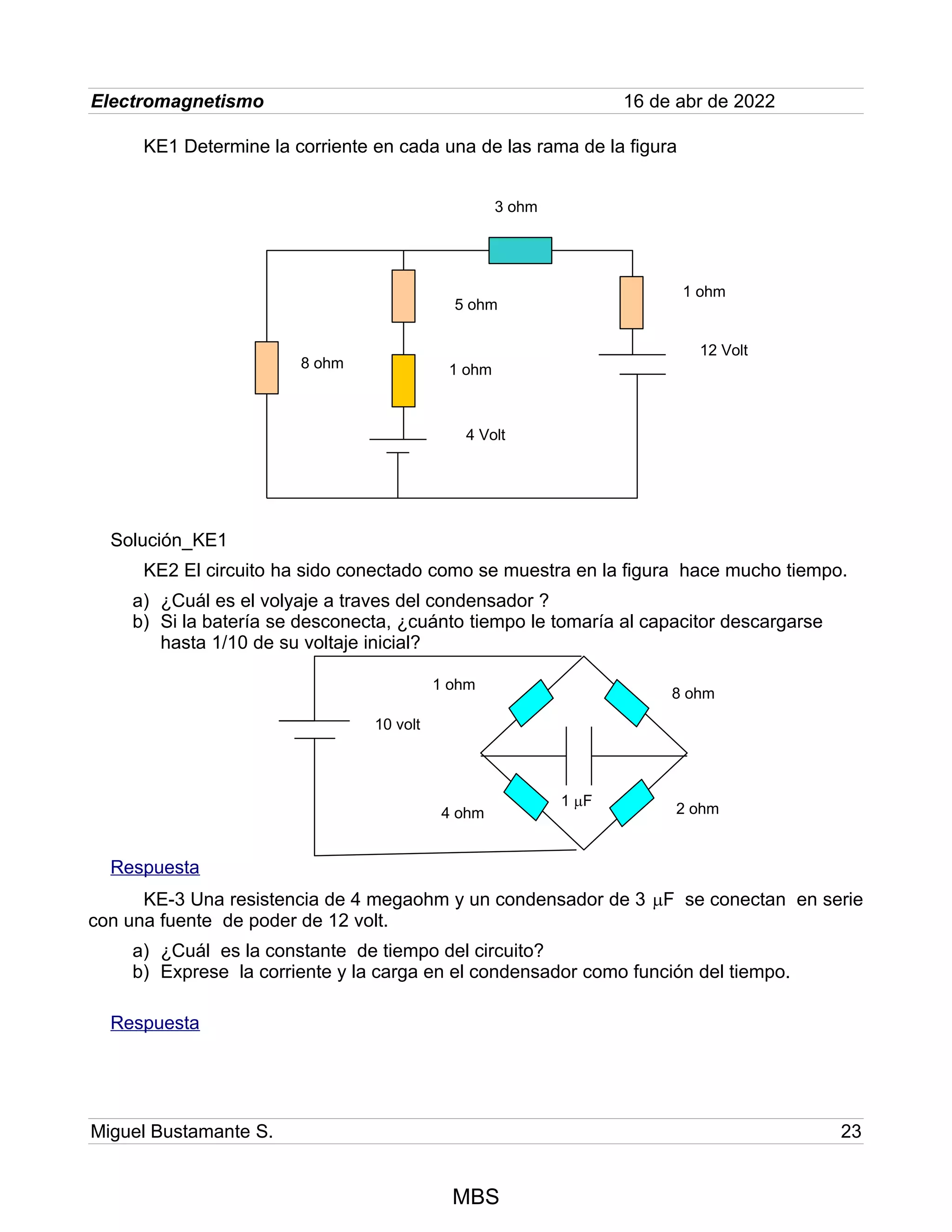 Ejercicios resueltos de Electromagnetismo | PDF