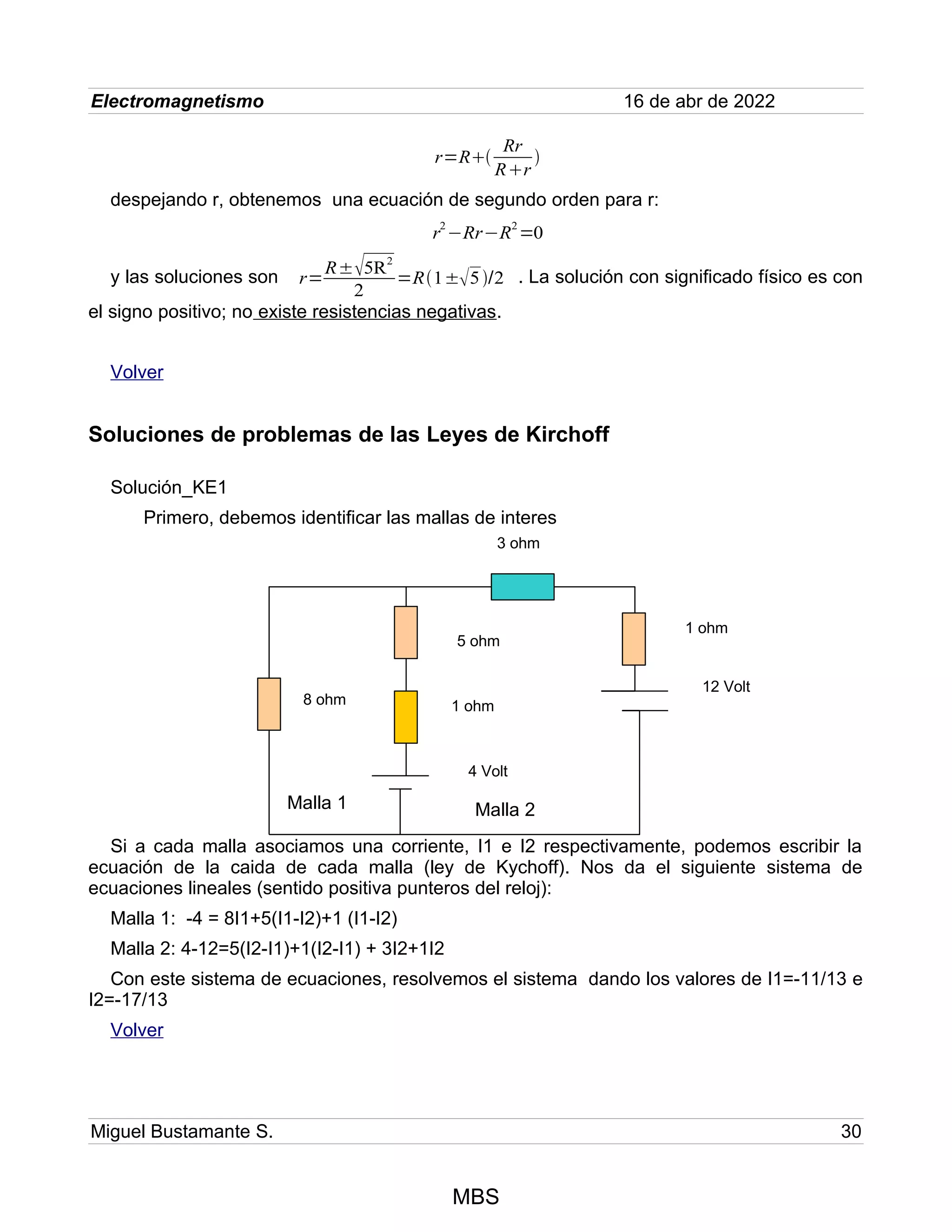 Ejercicios resueltos de Electromagnetismo | PDF