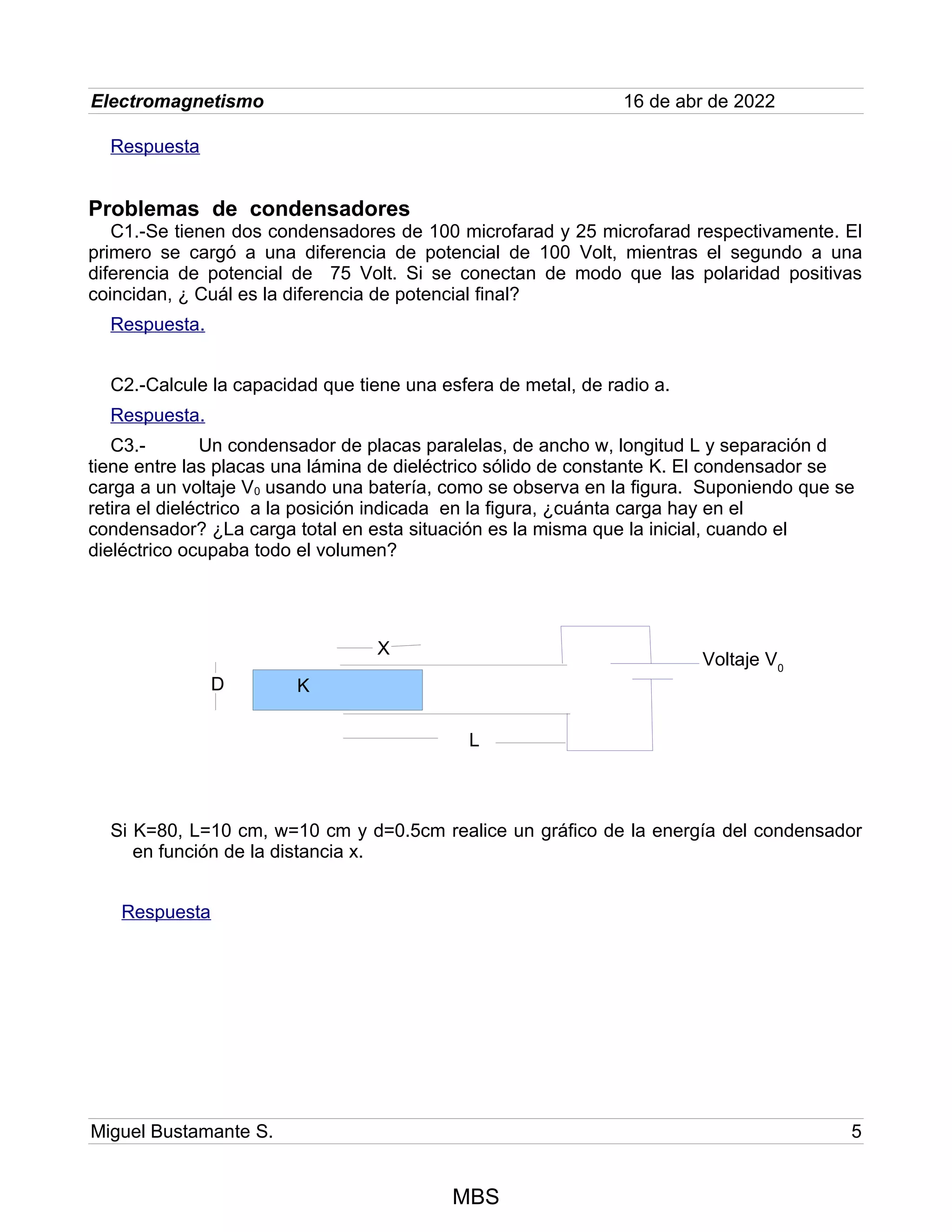 Ejercicios resueltos de Electromagnetismo | PDF