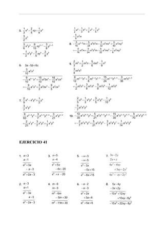 Ejercicios Resueltos de algebra de baldor | PDF