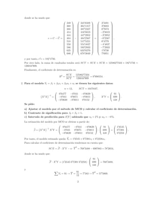 Ejercicios resueltos regresion multiple | PDF