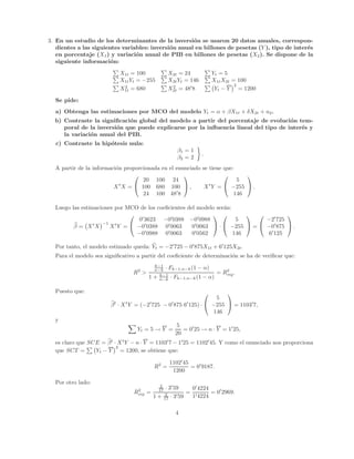 Ejercicios resueltos regresion multiple | PDF