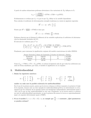 Ejercicios resueltos regresion multiple | PDF
