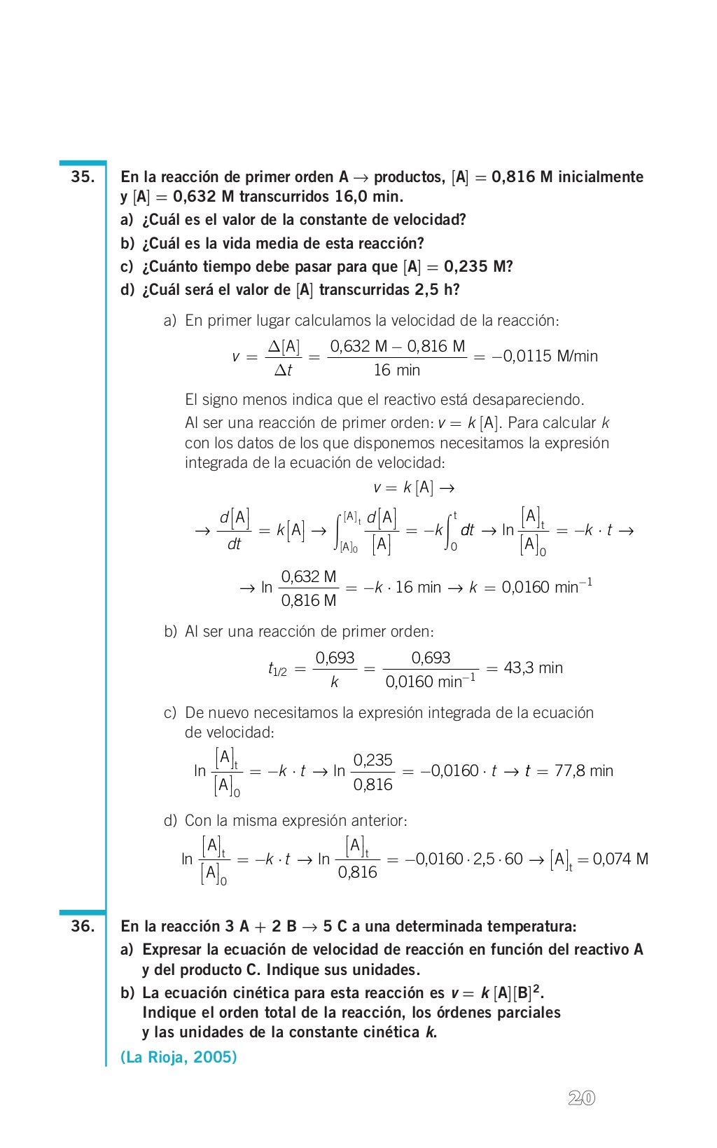 Ejercicios Resueltos Cinetica Quimica