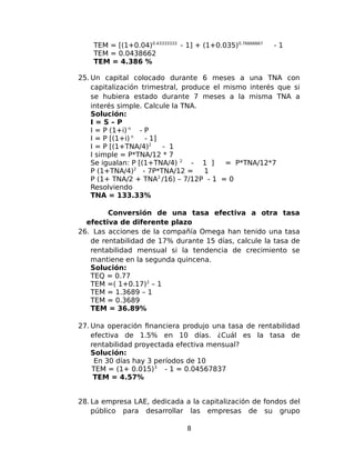 Ejercicios resueltos conversion_de_tasas | PDF