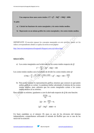 Ejercicios resueltos de costes | PDF