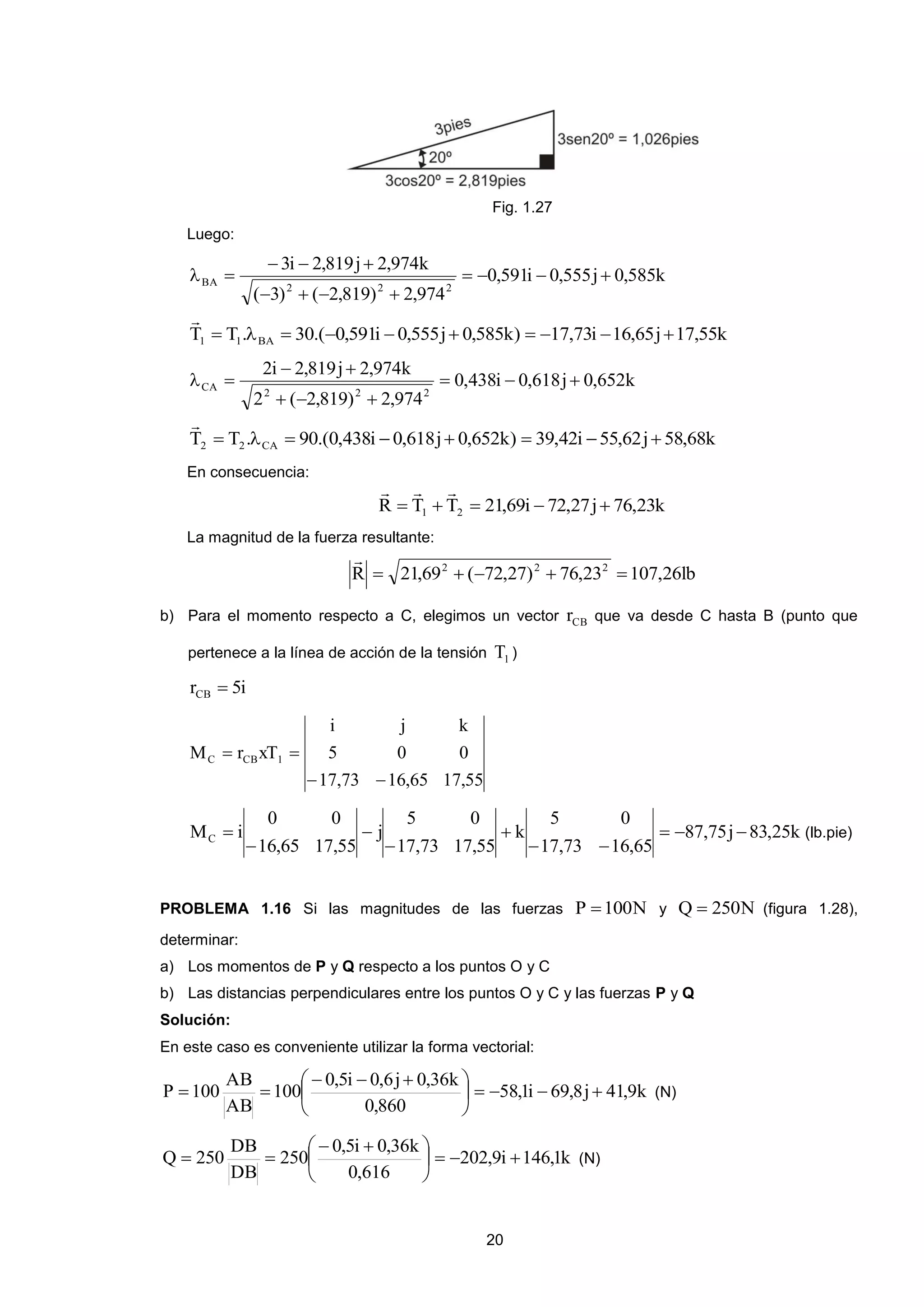 ejercicios resueltos de estatica | PDF