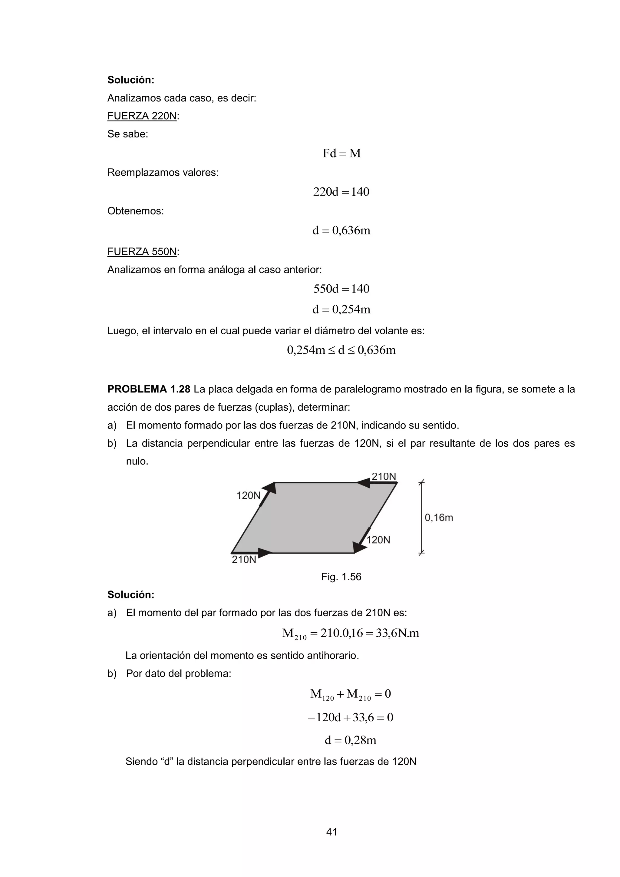 ejercicios resueltos de estatica | PDF