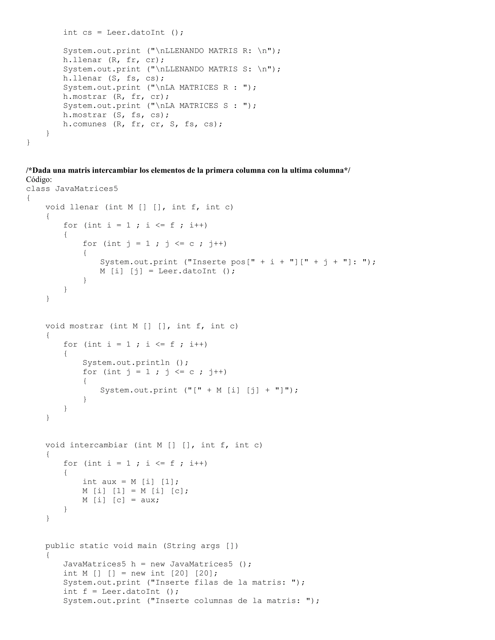 Ejercicios resueltos de java | DOCX