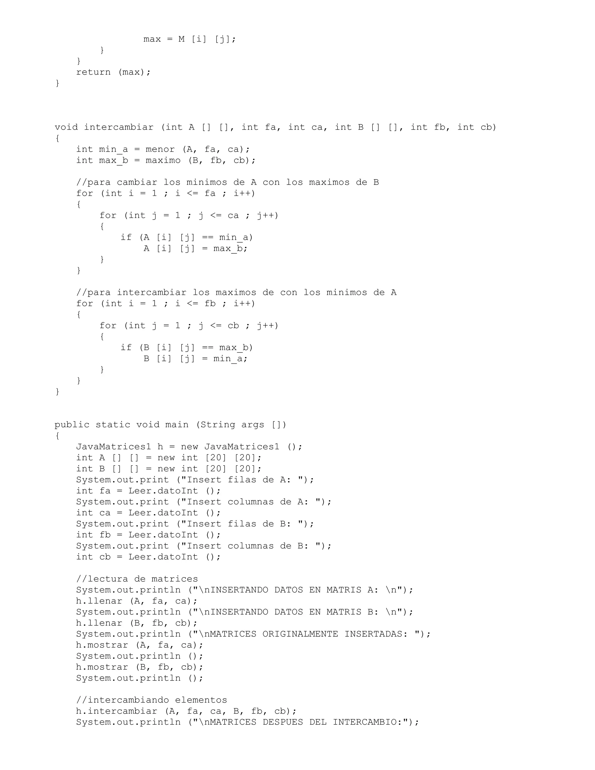 Ejercicios resueltos de java | DOCX