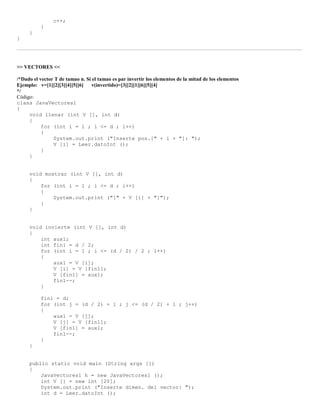 Ejercicios resueltos de java | DOCX