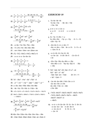 Ejercicios resueltos del algebra | PDF