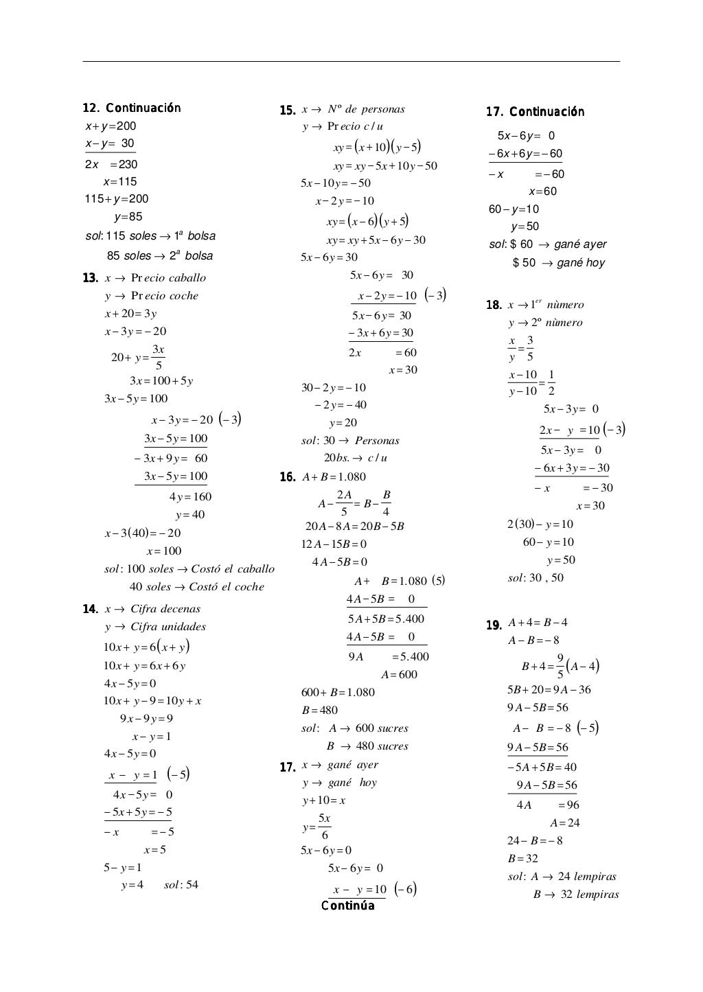 Resueltos Ejercicios De Algebra