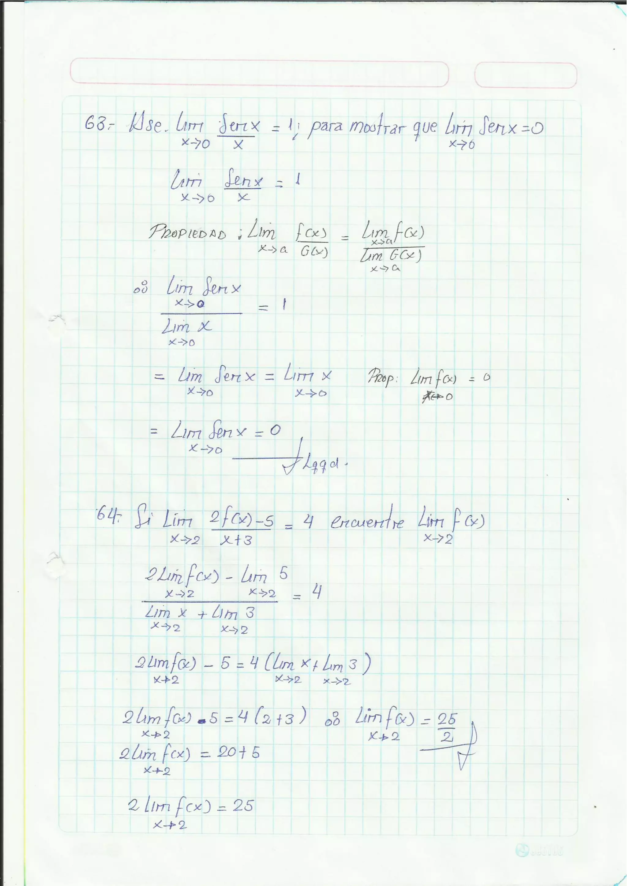 Ejercicios resueltos de limites pag 18 | PDF