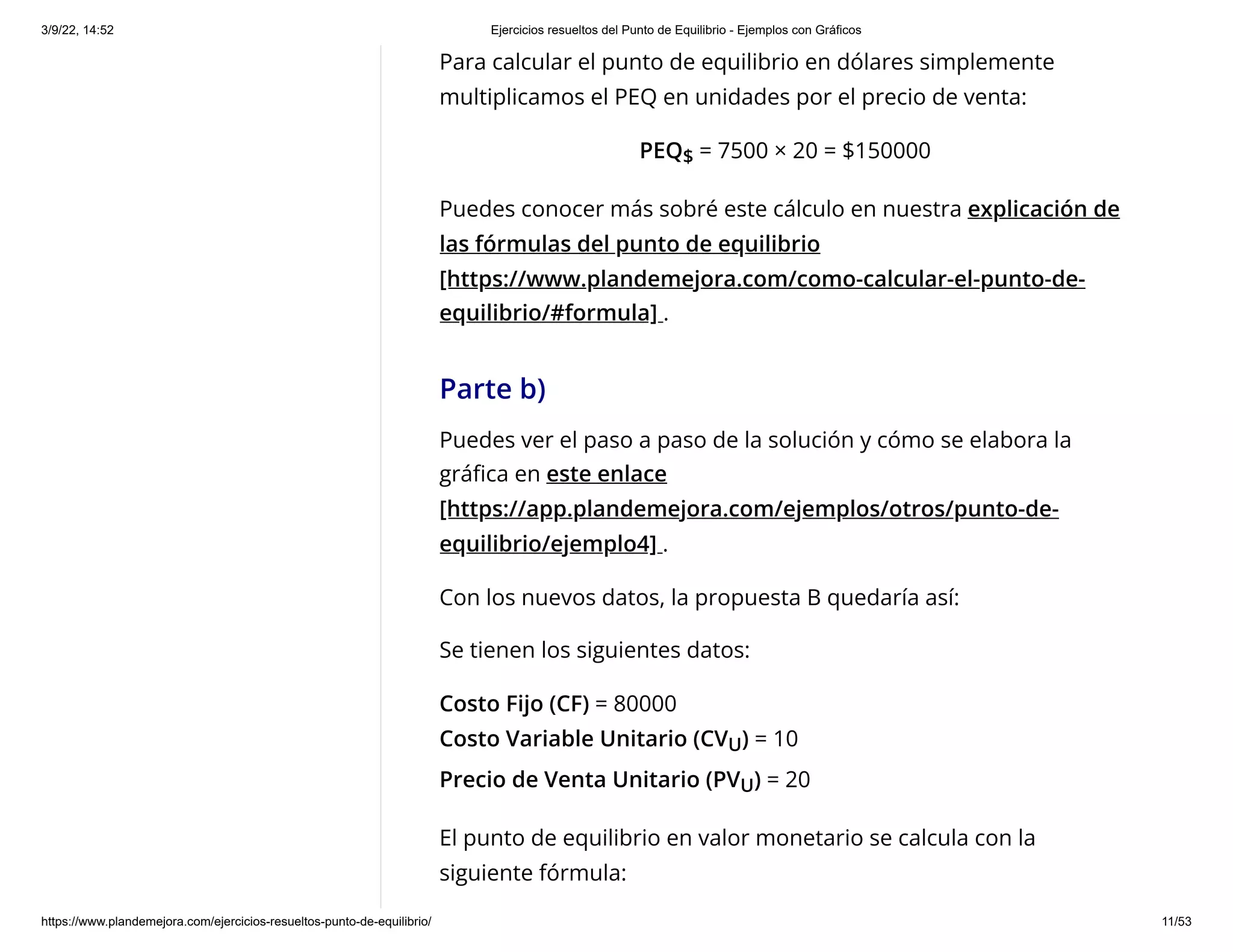 Ejercicios resueltos del Punto de Equilibrio - Ejemplos con Gráficos.pdf
