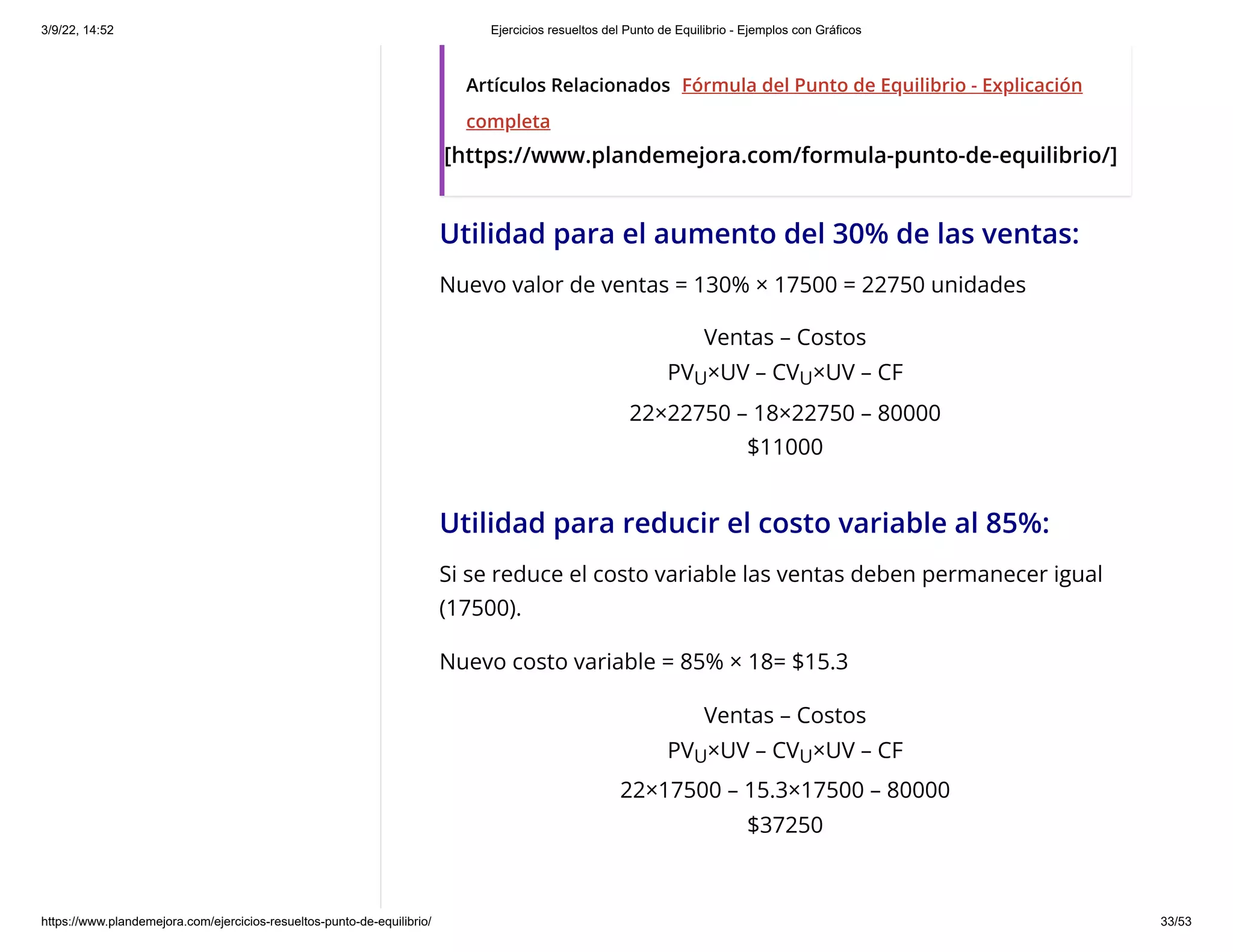 Ejercicios resueltos del Punto de Equilibrio - Ejemplos con Gráficos.pdf