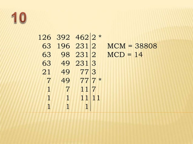Ejercicios Resueltos de MCM y MCD | PPT