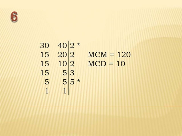 Ejercicios Resueltos de MCM y MCD | PPT