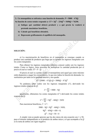 Nuevos ejercicios resueltos de monopolio | PDF