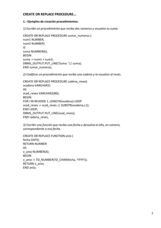 Ejercicios resueltos de_pl-sql | PDF