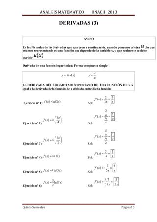 Ejercicios resueltos derivadas | PDF