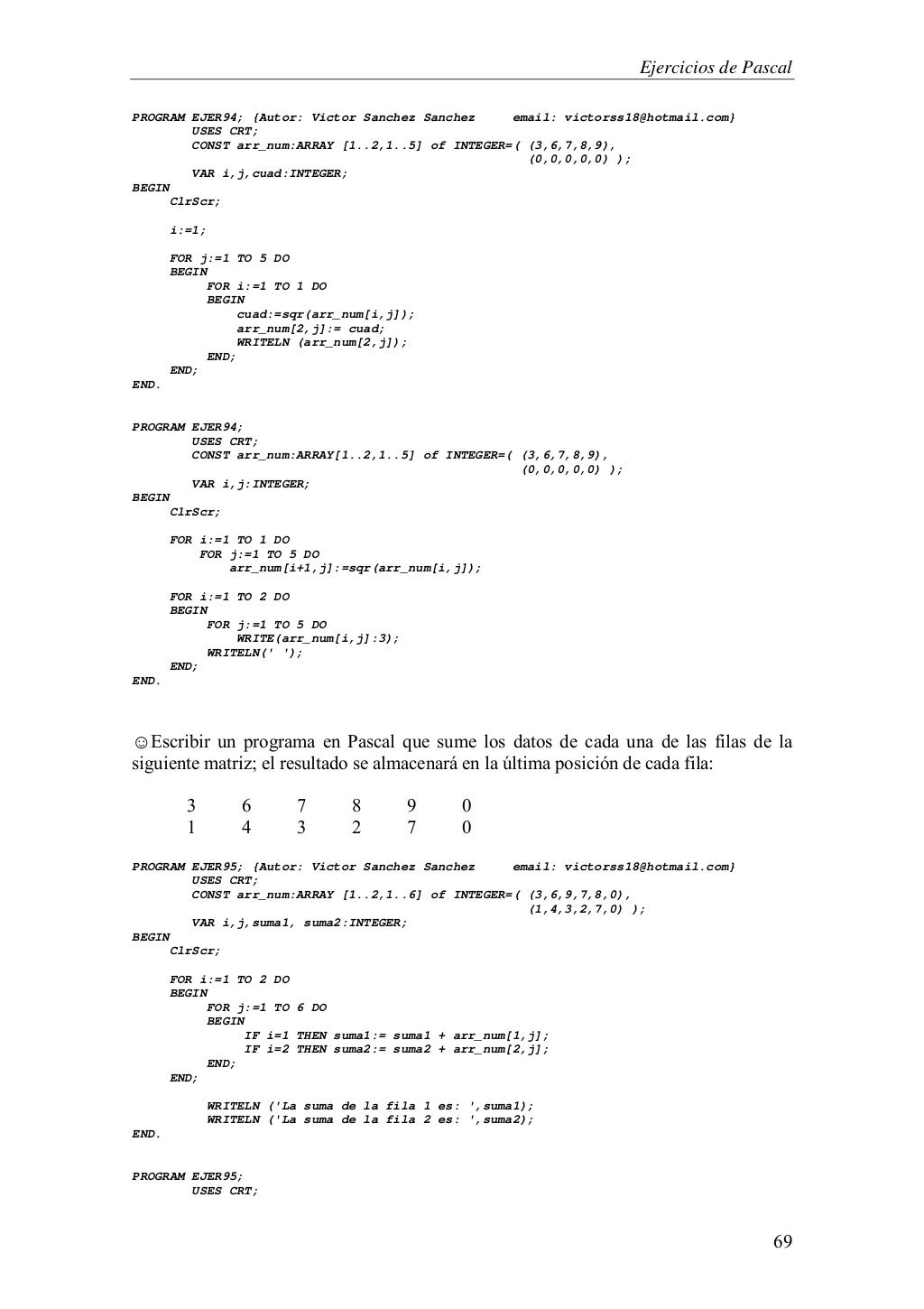 Ejercicios resueltos pascal