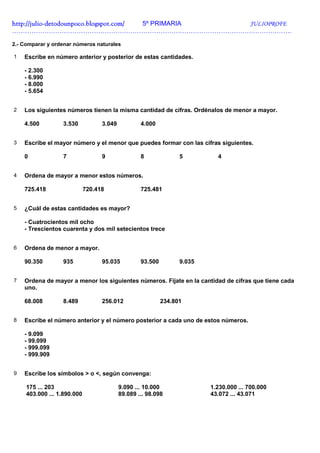 Ejercicios + solucionario sumas y restas | PDF