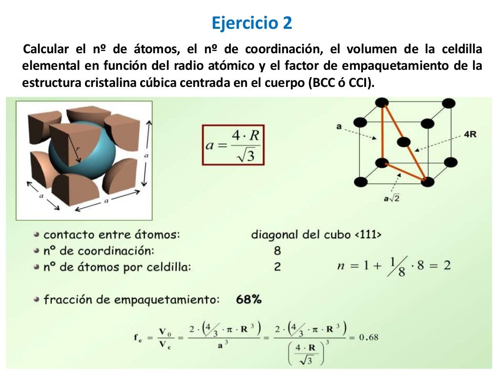 Ejercicios tema 3 1. Estructura cristalina.