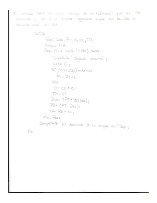 Ejercicios todas las estructuras alexis garcia | PDF