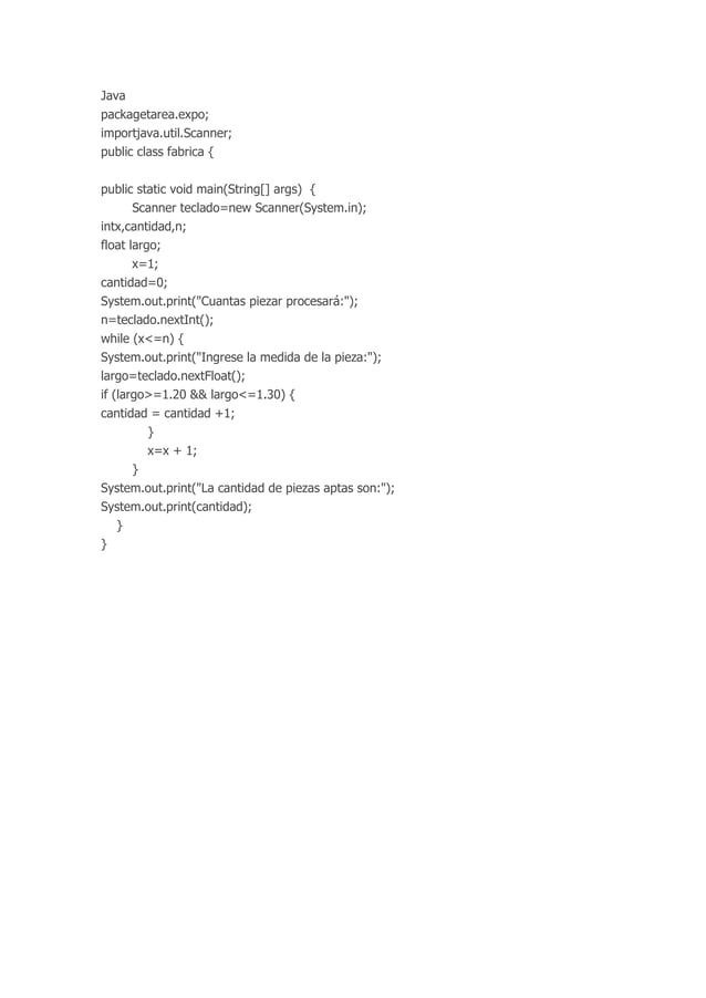 Ejercicios Whule y Do While