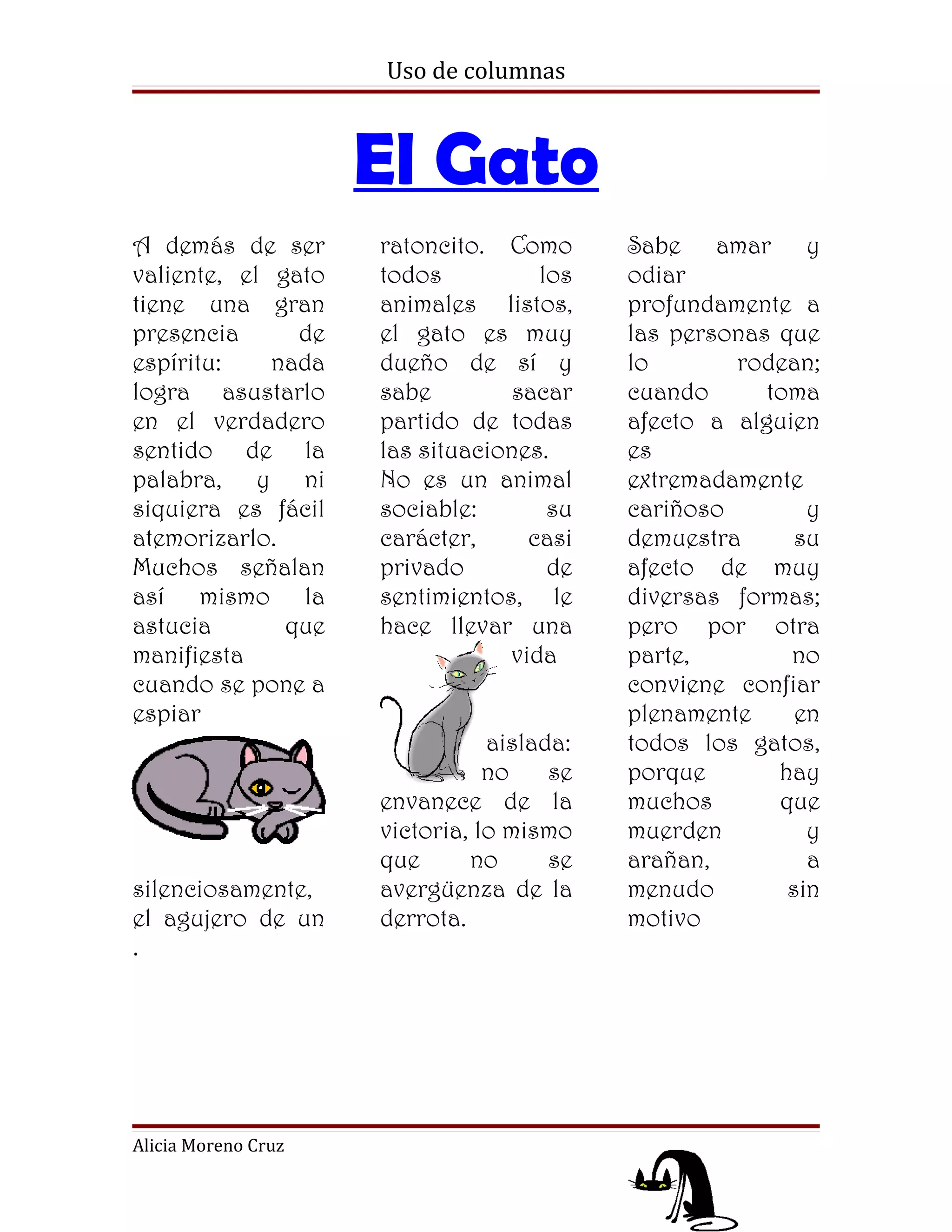 Ejercicio word gato | DOC
