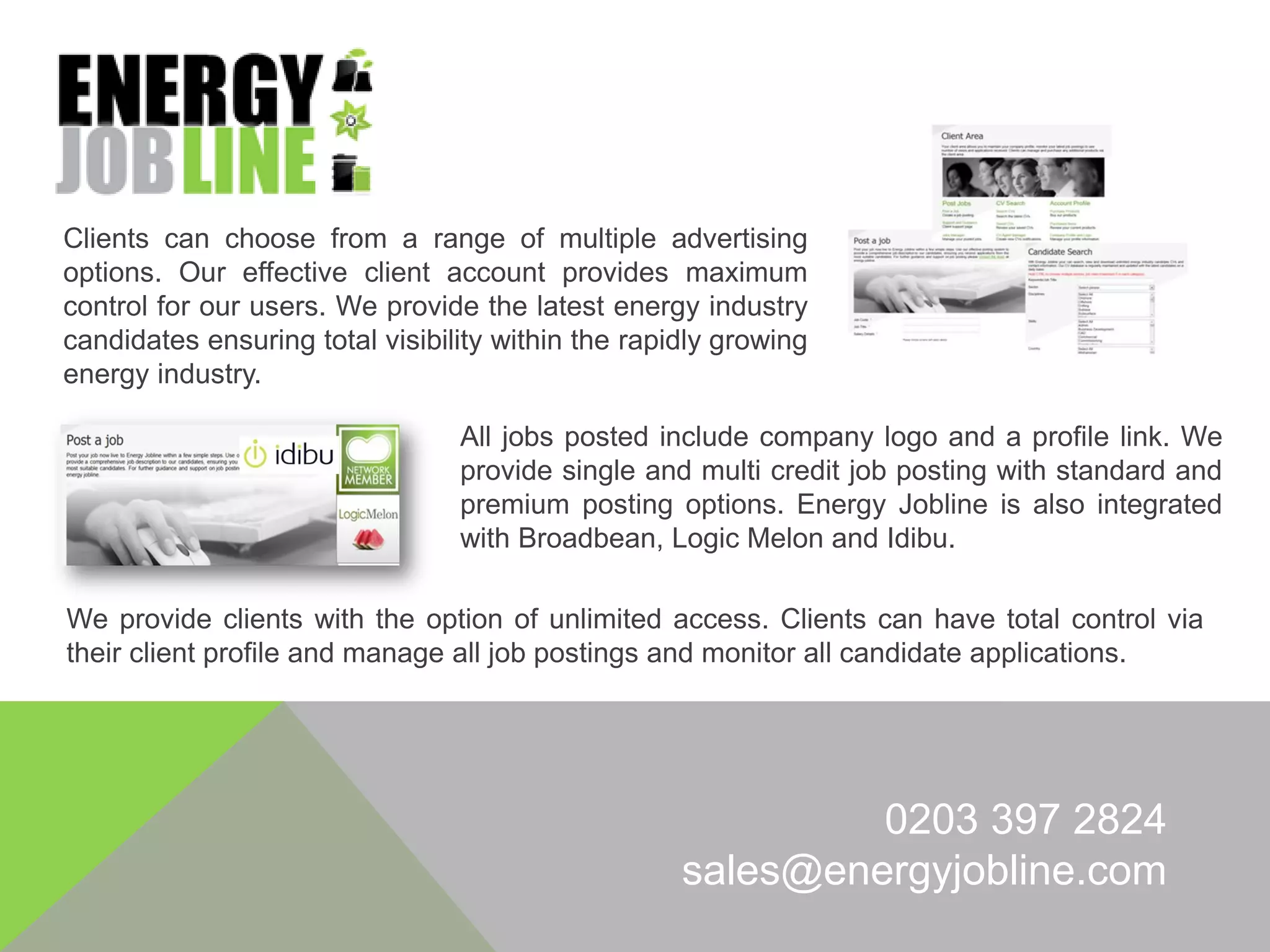 Introducing Energy Jobline | PDF