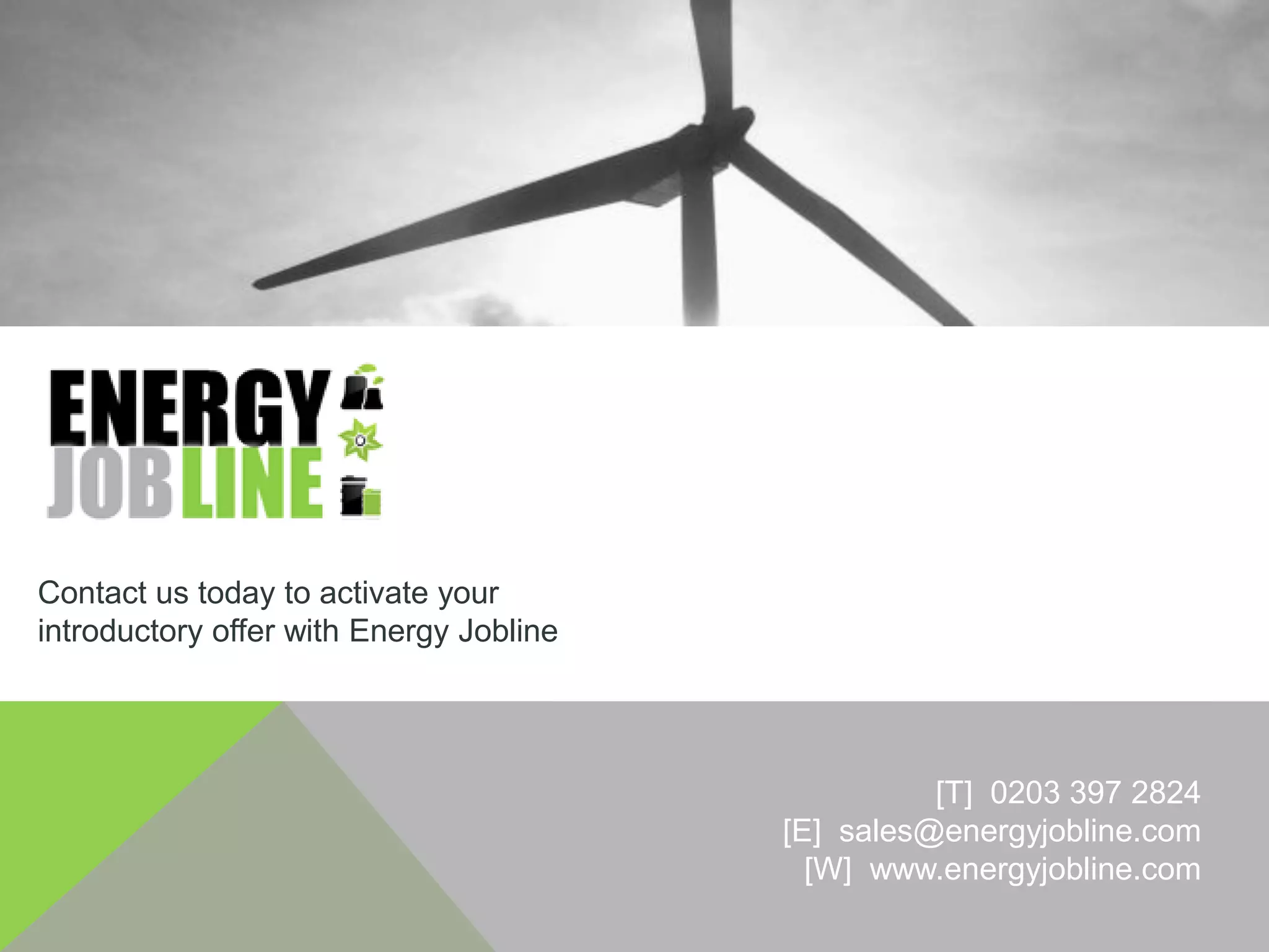 Introducing Energy Jobline | PDF