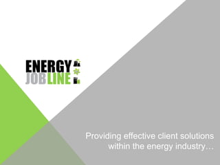 Introducing Energy Jobline | PDF