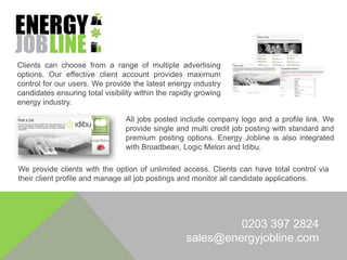 Introducing Energy Jobline | PDF